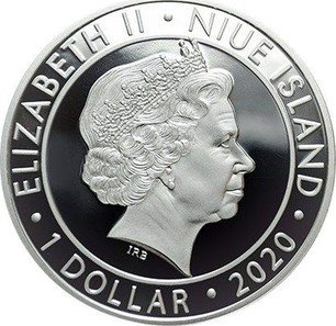 Niuean Silver 1 Dollar "Baltic Amber" 2020 | coinscatalog.NET