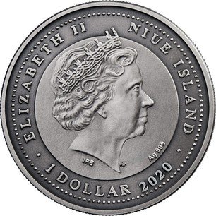 Niuean Silver 1 Dollar "Gemini. Antiqued" 2020 | coinscatalog.NET