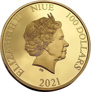 Niuean 1 Oz Gold 100 Dollars "Ocean Five - Bottlenose Dolphins" 2021 ...