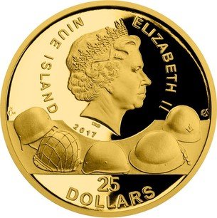 Niuean Gold 25 Dollars "Manhattan Project" 2017 | coinscatalog.NET
