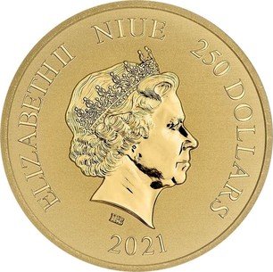 Niuean 1 Oz Gold 250 Dollars "The One Ring" 2021 | coinscatalog.NET