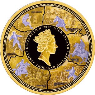 Niuean Gold Three Thousand Dollars "Peter the Great" 2017 ...