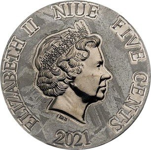 Niuean Five Cents "Meganeura" 2021 | coinscatalog.NET