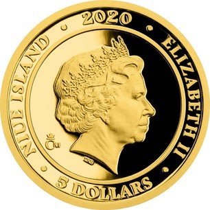 Niuean Gold 5 Dollars "Bobík" 2020 | coinscatalog.NET