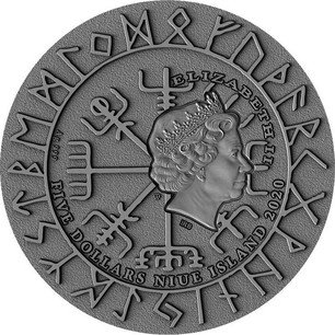 Niuean Silver Five Dollars "Eric Bloodaxe" 2020 | coinscatalog.NET