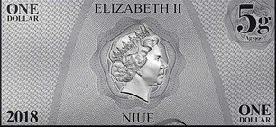 Un Dólar de Plata de Niue "Lt. Sulu" 2018 | coinscatalog.NET