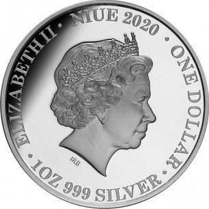 Niuean 1 Oz Silver One Dollar "Queen Elizabeth II" 2020 | coinscatalog.NET