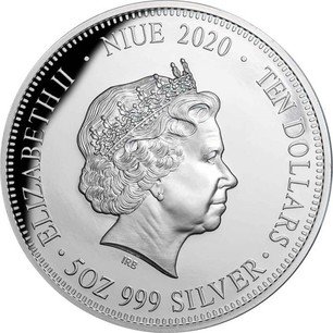Niuean 5 Oz Silver Ten Dollars "Redback Spider" 2020 | coinscatalog.NET