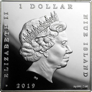 Niuean 1 Oz Silver 1 Dollar "American Gothic" 2019 | coinscatalog.NET