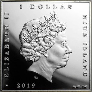 Niuean 1 Oz Silver 1 Dollar "Elizabeth II The Scream" 2019 ...