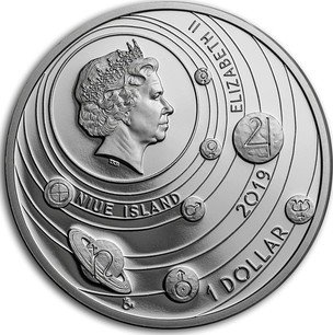 Niuean Silver 1 Dollar "Sun" 2019 | coinscatalog.NET