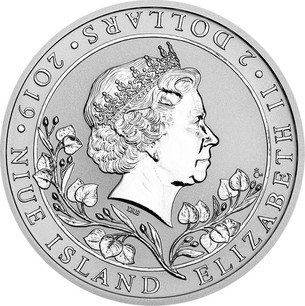 Niuean 1 Oz Silver 2 Dollars "Two-tailed Czech Lion" 2018-2019 ...