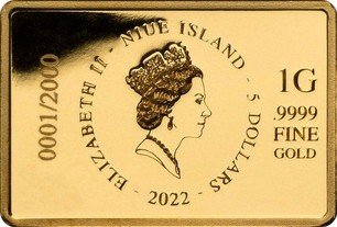 Niuean Gold 5 Dollars "Red Panda" 2022 | coinscatalog.NET