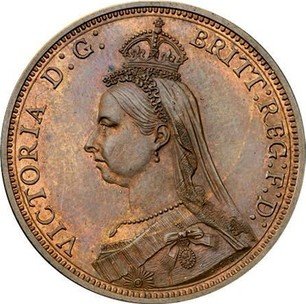 Great Britain One Penny "Victoria Jubilee Head. Pattern" 1887 ...