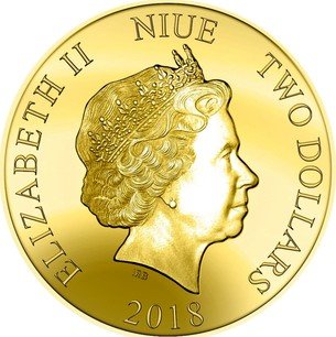Niuean Gold plated Copper-Nickel Two Dollars "Tet Offensive" 2018 ...