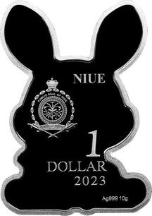 Niuean Silver 1 Dollar "Year of the Rabbit" 2023 | coinscatalog.NET