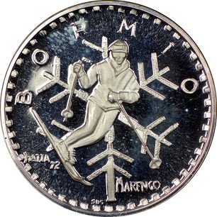 Italian Silver 1 Marengo "Bormio Token" 1972 X# Tn11 | coinscatalog.NET