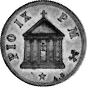 Italian 10 Baiocchi "Pio IX - Gaeta" 1848 X# 3 | coinscatalog.NET