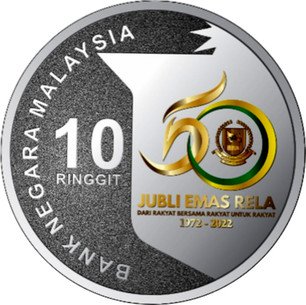 Malaysian Silver 10 Ringgit "50th Anniversary of RELA" 2022 | coinscatalog.NET
