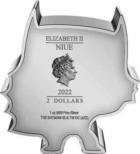 Niuean 1 Oz Silver 2 Dollars "DC Comics. Batman" 2022 | coinscatalog.NET