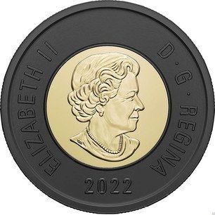 Canadian 2 Dollars "Polar Bear Toonie. Black Ring" 2022 | coinscatalog.NET