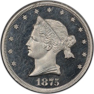USA 20 Cents "Liberty Token Pattern" 1875 | coinscatalog.NET