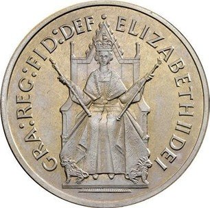 Great Britain 25 New Pence "Elizabeth II Silver Jubilee. Sindall ...