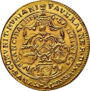 Italian Gold 4 Zecchini "Pavl Rainer" 1783 | coinscatalog.NET