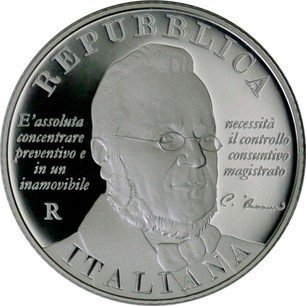 Italian Silver 5 Euro "150 years Italian Court of Auditors" 2012 ...