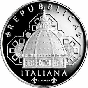 Italian Silver 5 Euro "Florence Cathedral" 2019 | coinscatalog.NET