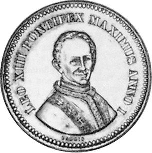 Italian Silver 5 Lire "Leo XIII" 1878 X# 1 | coinscatalog.NET