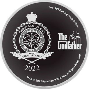 Niuean 1 Oz Silver Two Dollars "The Godfather. Don Corleone" 2022 ...