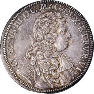 Italian Silver 1/2 Piastra "Cosimo III" 1676-1677 | coinscatalog.NET