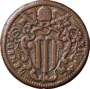 Italian 1 Baiocco "Benedict XIV" 1748 | coinscatalog.NET