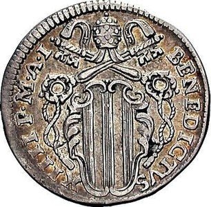 1 Plata Italiana Grosso "Benedicto XIV" 1740-1741 KM# 926a ...