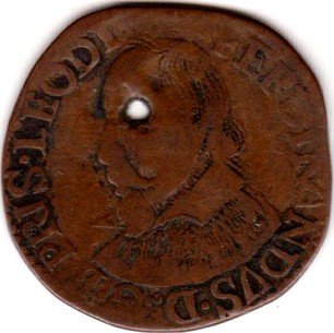 Belgian 1 Liard "Ferdinand of Bavaria" 1612-1650 KM# 33 | coinscatalog.NET