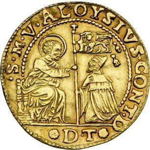 Italian Gold 1 Osella "Alvise Contarini" 1683 | coinscatalog.NET