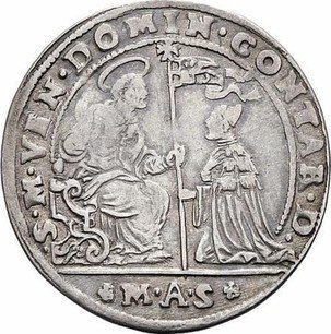 Italian Silver 1 Osella "Figure of Justice" 1659 X# 148 | coinscatalog.NET