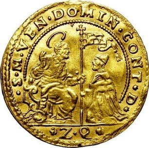 Italian Gold 1 Osella "Figure of Justice" 1669 | coinscatalog.NET
