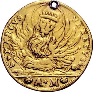 Italian Gold 1 Osella "Giovanni Corner II. Venice" 1715 | coinscatalog.NET