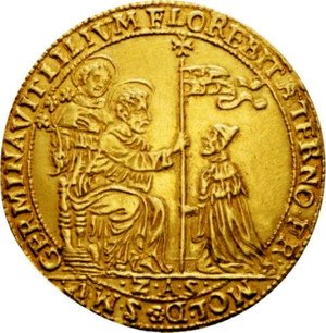 Italian Gold 1 Osella "Moses by the Sea" 1652 | coinscatalog.NET