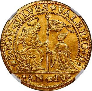 Italian Gold 1 Osella "Silvestro Valier. Venice" 1697 | coinscatalog.NET