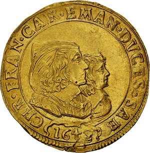Italian Gold 1 Quadrupla "Carlo Emanuele II" 1643 | coinscatalog.NET