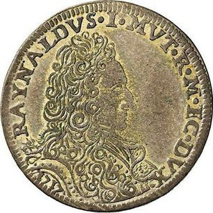Italian Silver 1 Scudo "Rinaldo I" 1717-1719 | coinscatalog.NET