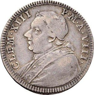 Italian Silver 2 Giulio "Clement XIII" 1762-1766 KM# 998a ...