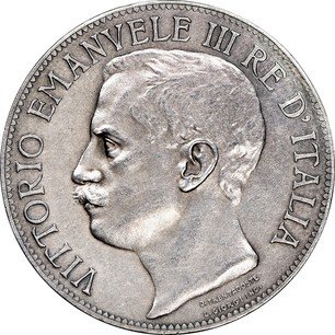 Italian 5 Lire "Vittorio Emanuele III. Prova" 1911 KM# Pr13 | coinscatalog.NET