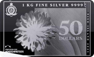 Niuean 1 Kilo Silver 50 Dollars "SilverNote Coinbar" 2023 ...