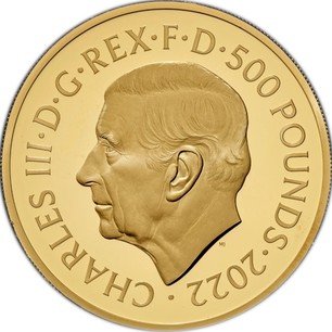 Great Britain Gold 500 Pounds "Charles III Life and Legacy of the Queen ...