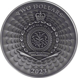 Ниуэанские Серебряные Два Доллара "Баба Яга" 2023 | coinscatalog.NET