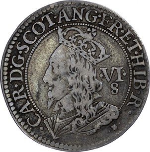Gran Bretaña Plata 1/2 Merk "Charles I 2nd Coinage. Pattern" 1636 ...